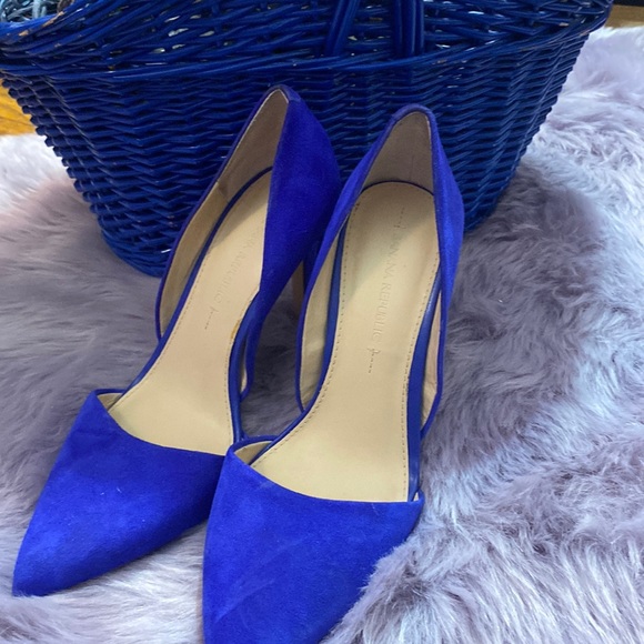 Banana Republic | Shoes | Cobalt Blue Suede Heels | Poshmark